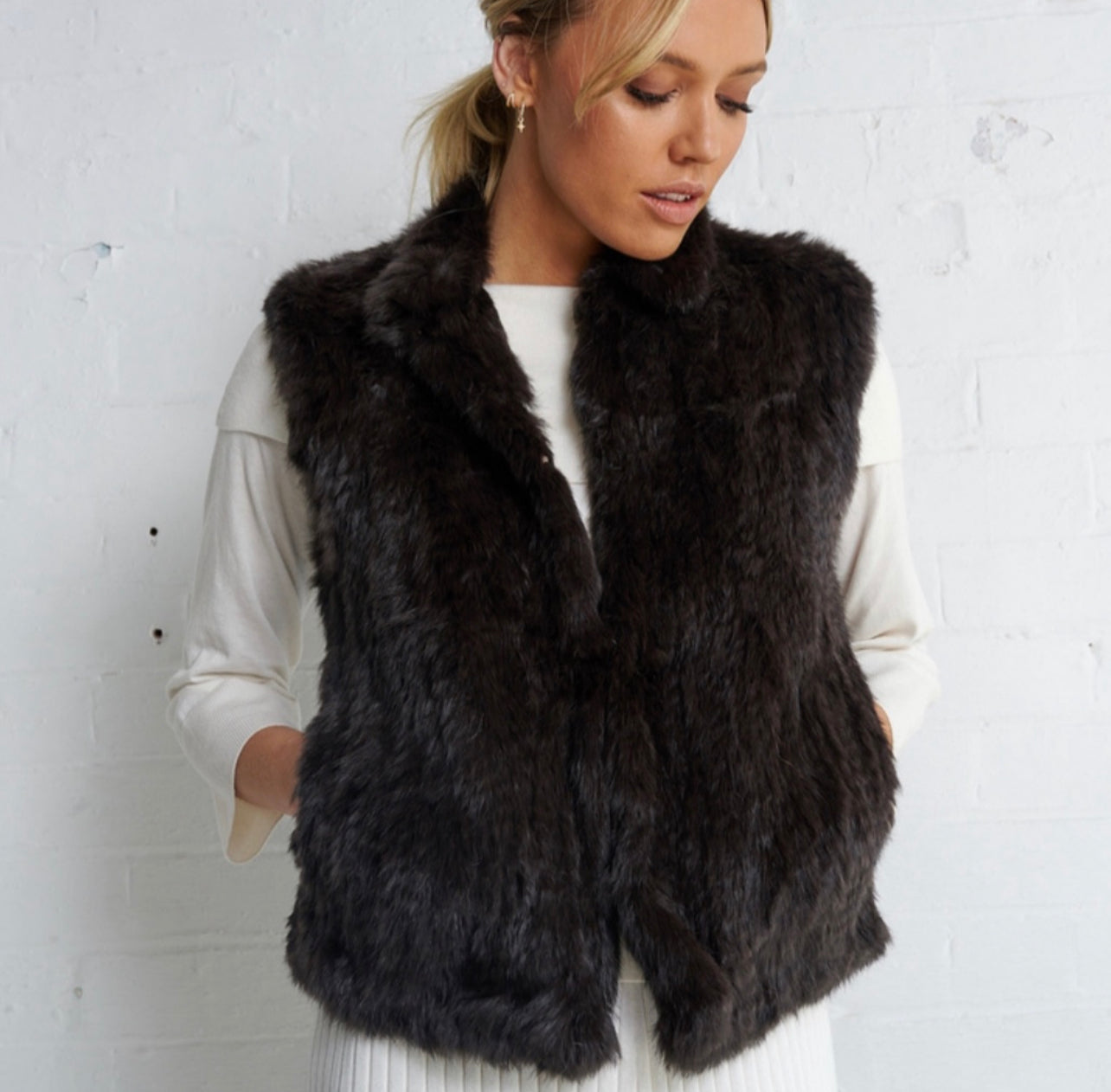 BIRDS OF A FEATHER - Chocolate Vest – Lou Webb Collections